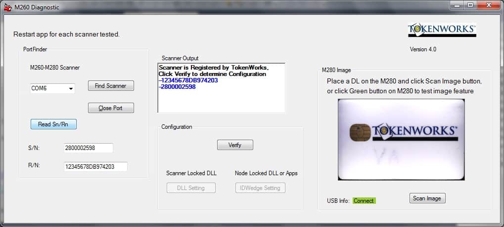M260 DL Parsing Scanner Diagnostic - Tokenworks Support